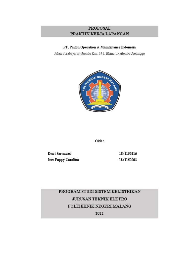 Proposal PKL Teknik Elektro | PDF | Bisnis | Komputer