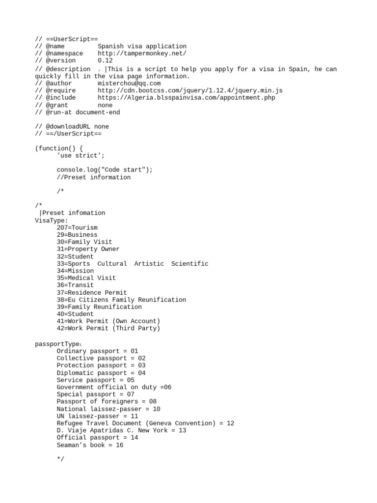 BLS سكريبت 2 لتعبئة استمارة الموعيد (auto remplissage formulaire rdv ...