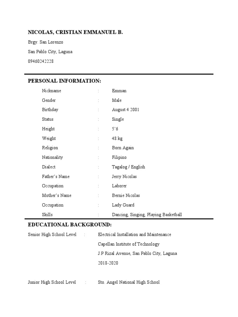 Nicolas, Cristian Emmanuel B | PDF