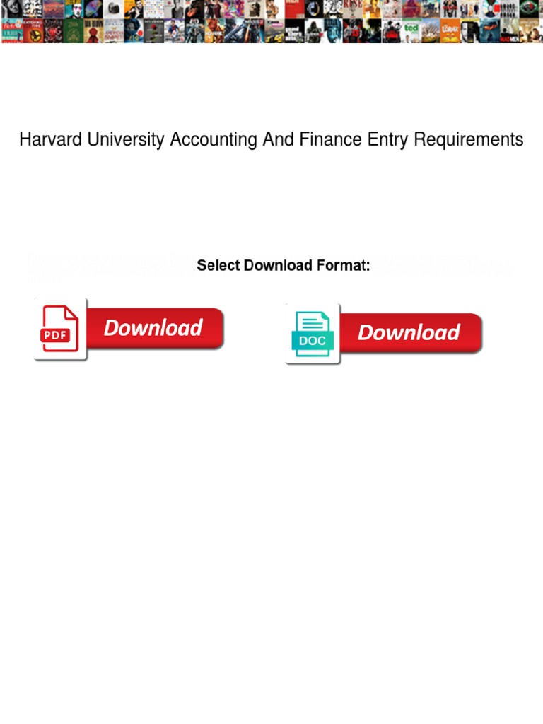 harvard-university-accounting-and-finance-entry-requirements | PDF ...