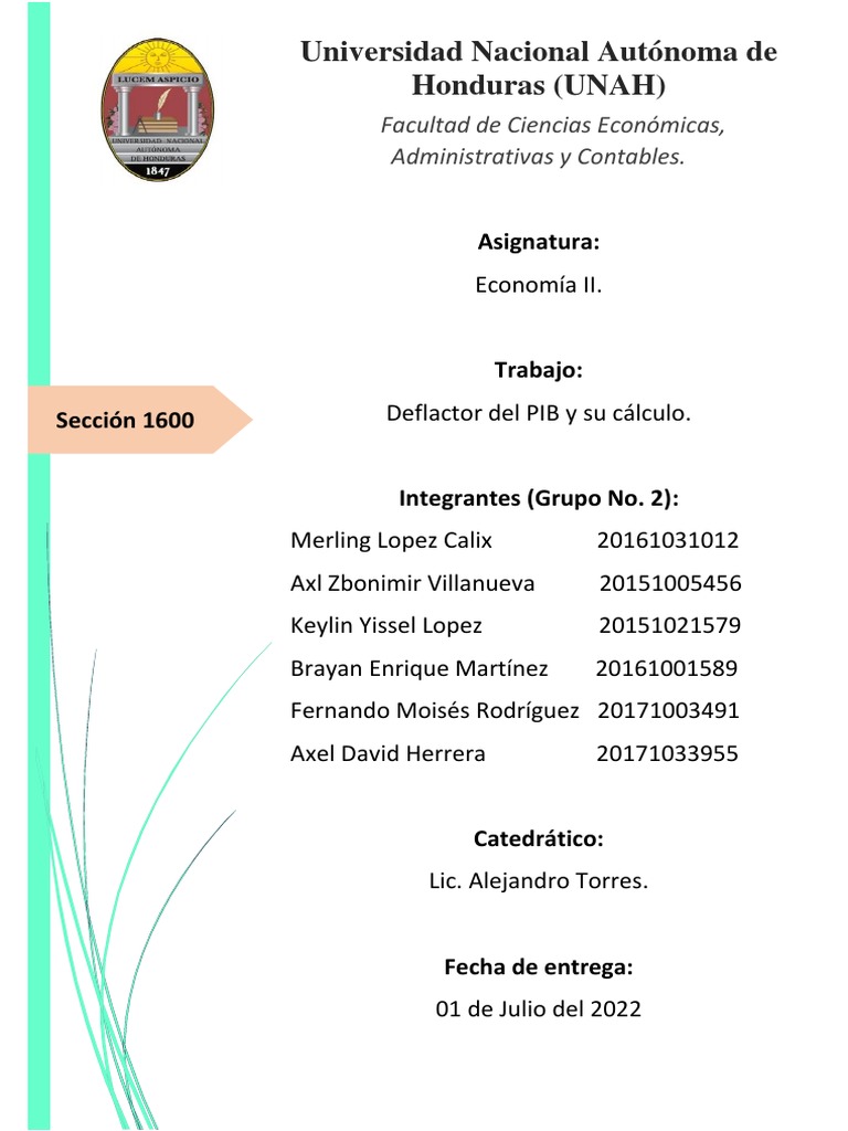 Deflactor Del PIB | PDF | Producto Interno Bruto | Inflación