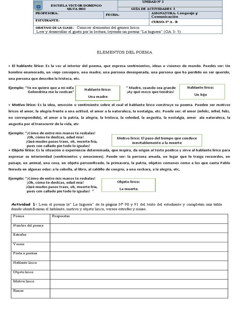 Elementos Del Poema | PDF