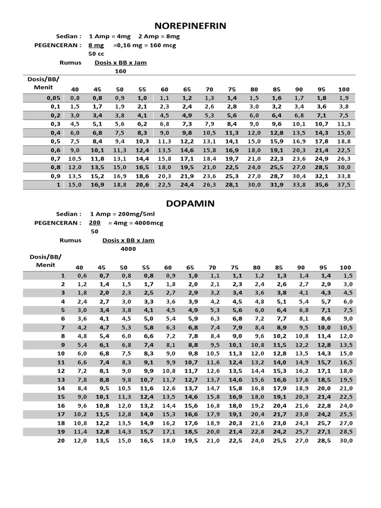 Drip Obat NOREPINEFRIN | PDF