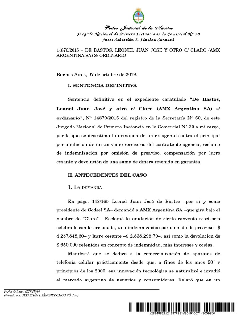 Fallo Lesion Subhjetiva 2021 | PDF | Daños y perjuicios | Demanda judicial