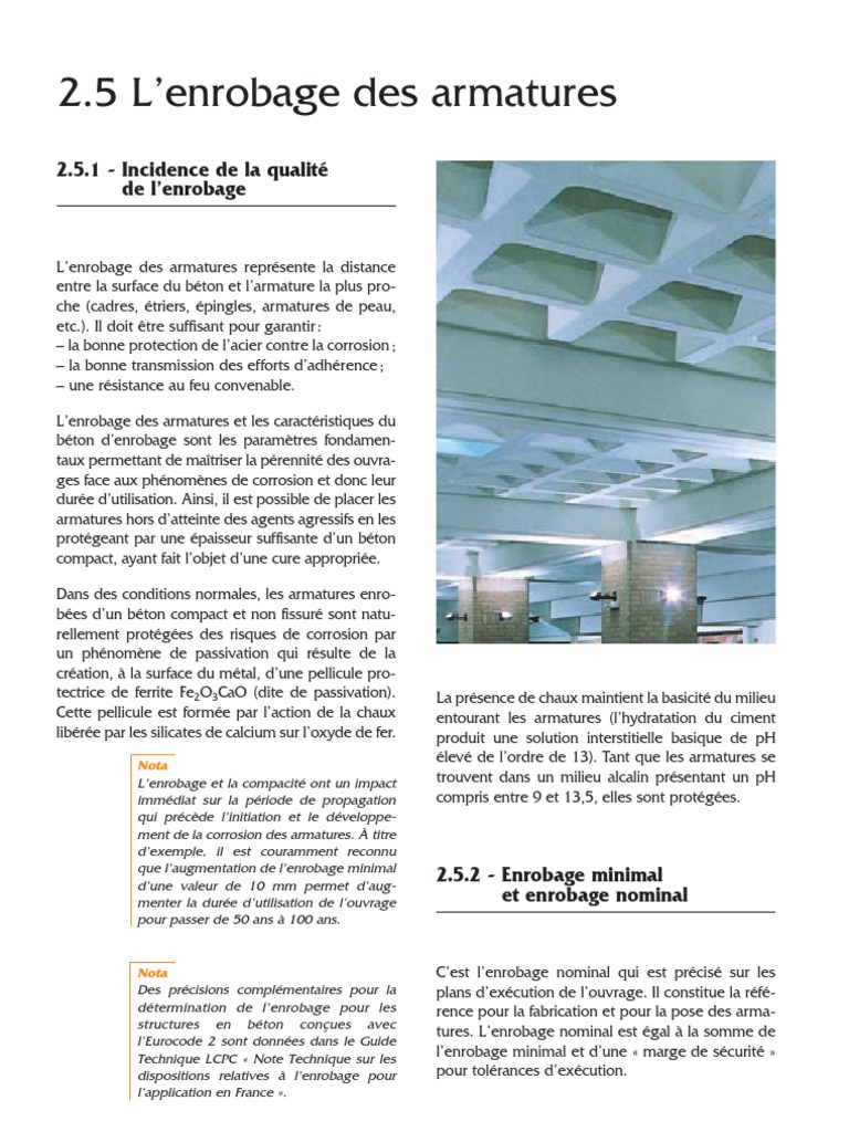L'enrobage Des Armatures Eurocodes 2 | PDF | Acier | Corrosion