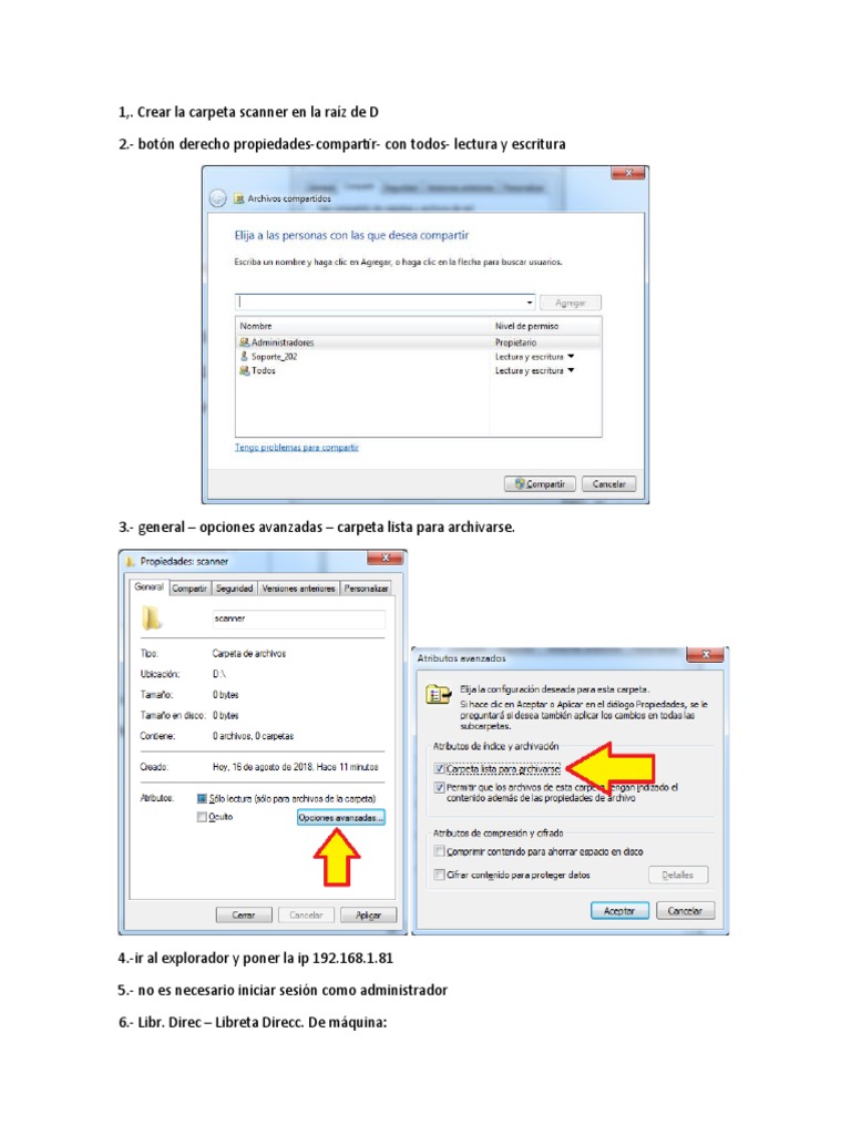 Configuración de escáner Kyocera | PDF | Informática