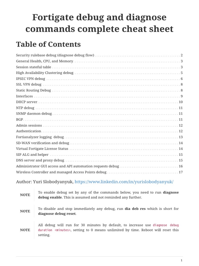 Fortigate Debug Diagnose Complete Cheat Sheet | PDF | Domain Name ...