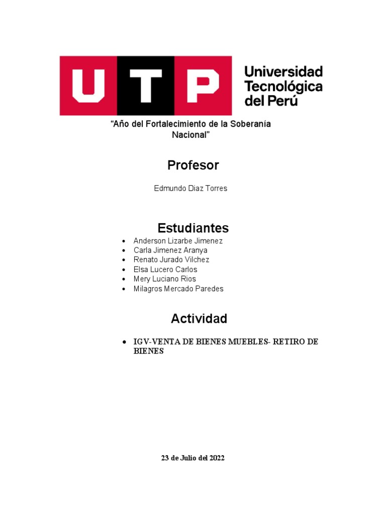 Caratula Utp | PDF
