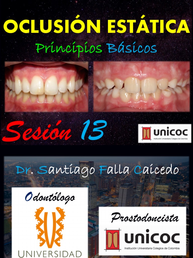 Oclusión Estática | PDF | Odontología | Diente