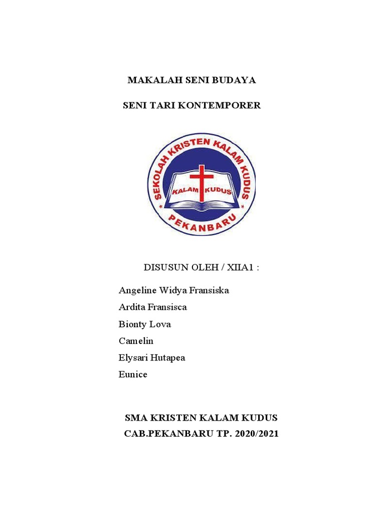 Makalah Tari Kontemporer Dikonversi PDF | PDF