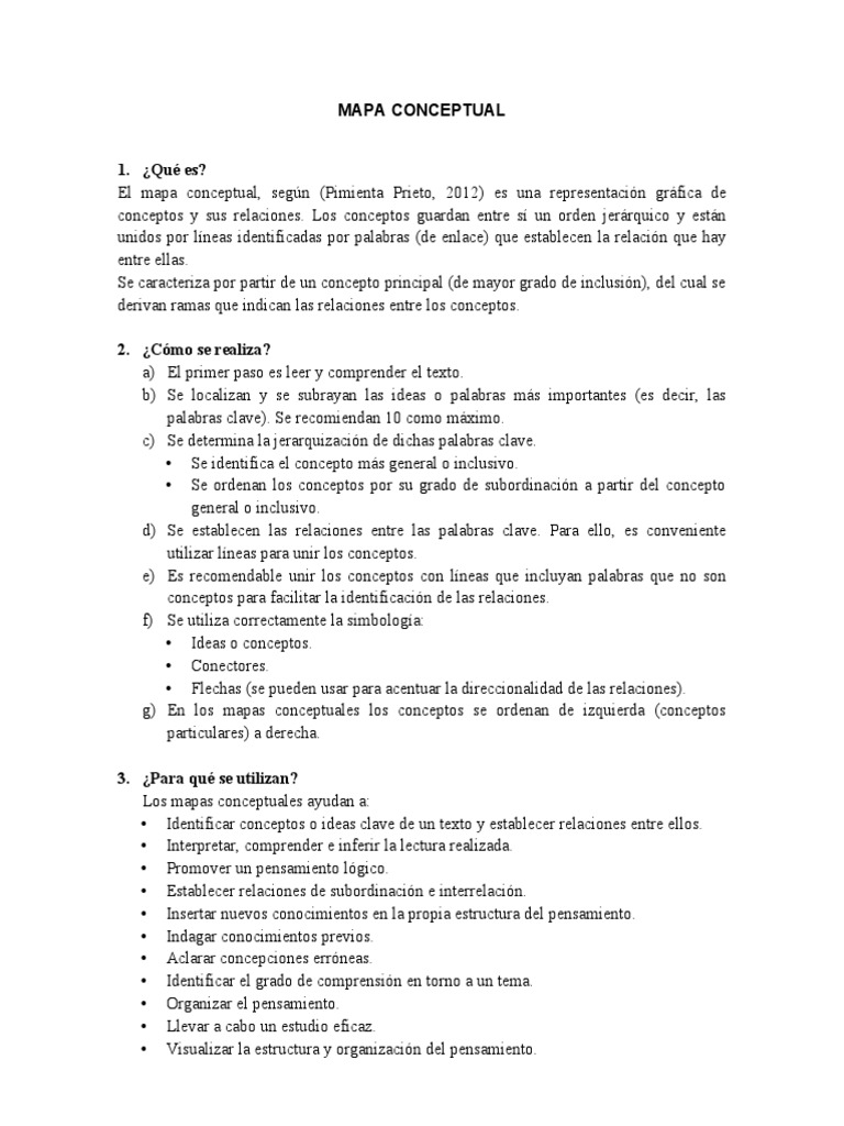 Instructivo para Hacer Un Mapa Conceptual | PDF