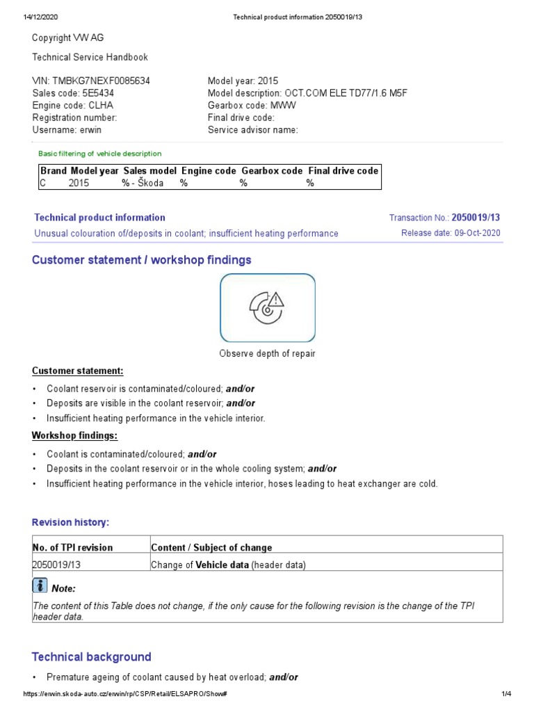Electronic Service Information System (ERWIN - ERWIN) | PDF | Coolant ...