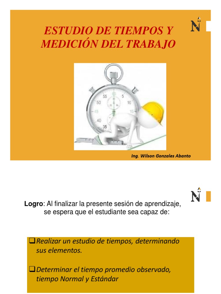 Estudio De Tiempos Pdf