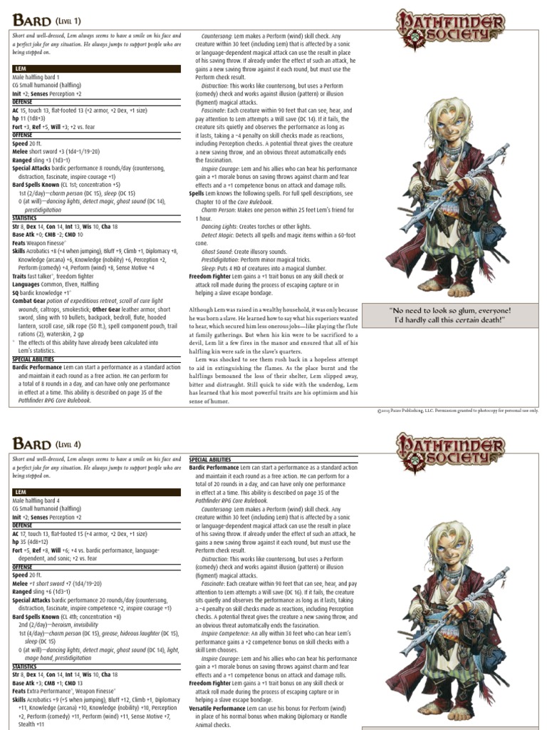 Bard - All Levels | PDF | D20 System