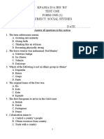 Social Studies Form 1 Term 1 | PDF | Multiple Choice | Adolescence