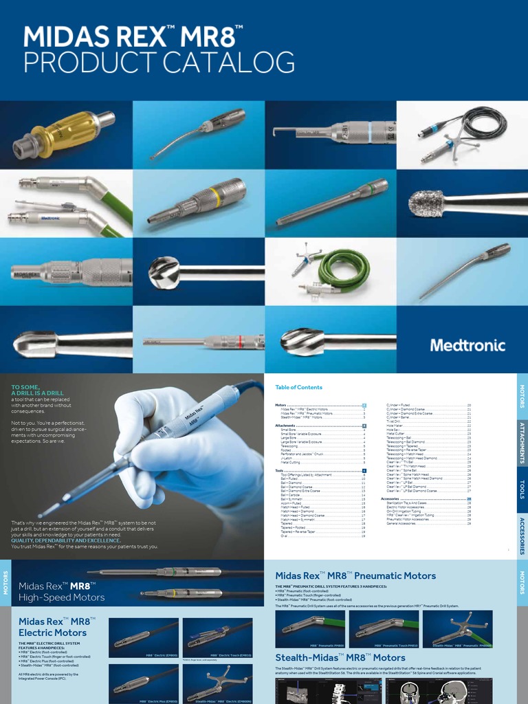 Midas Rex Mr8 Product Catalog | PDF | Drill | Manufactured Goods