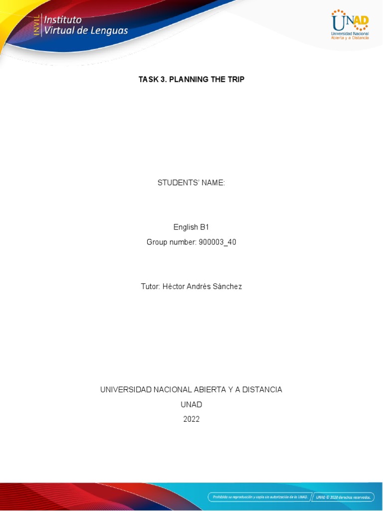 Annex 5 - Template Travel Itinerary - TASK 3. PLANNING THE TRIP | PDF ...