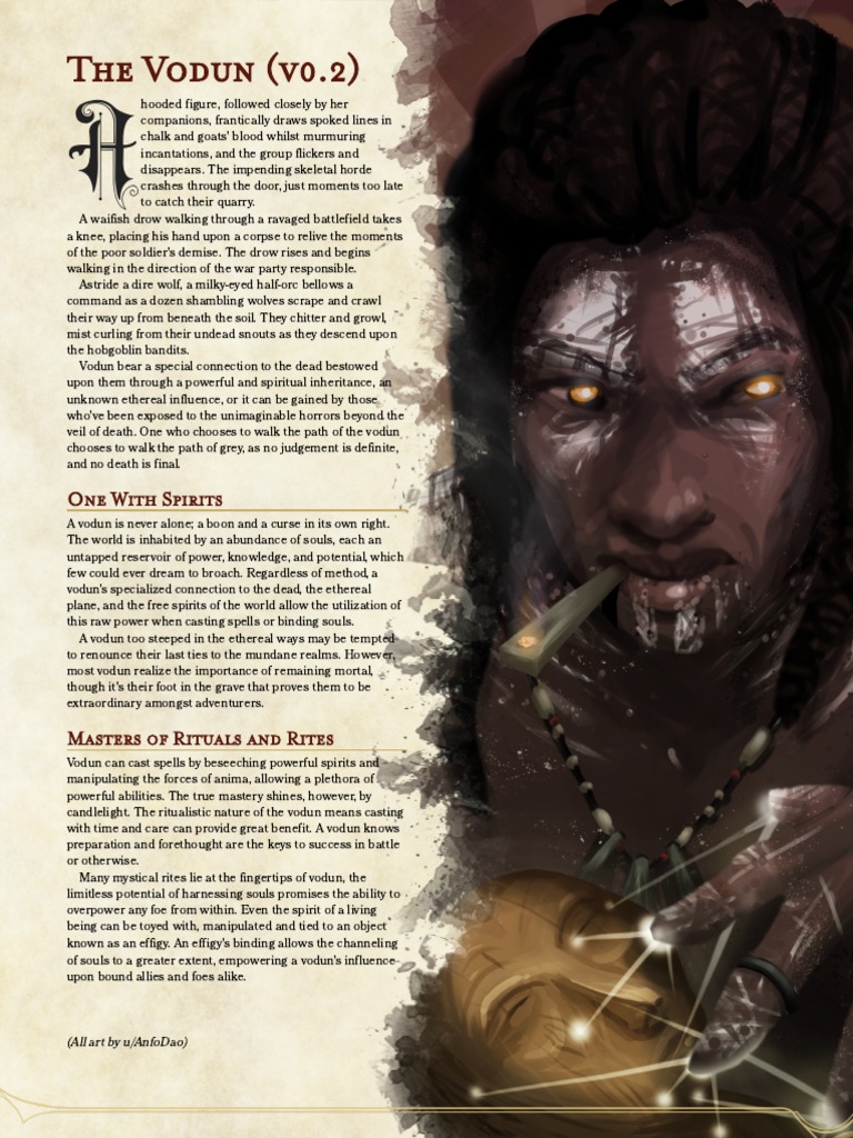 The Vodun (v0.2) - The Homebrewery | PDF