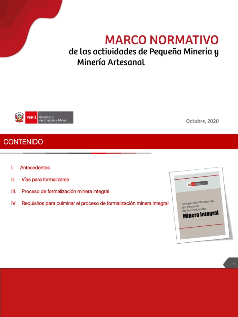 CEM - Marco Normativo Del Proceso de Formalización Minera 211020 | PDF | Minería | Justicia