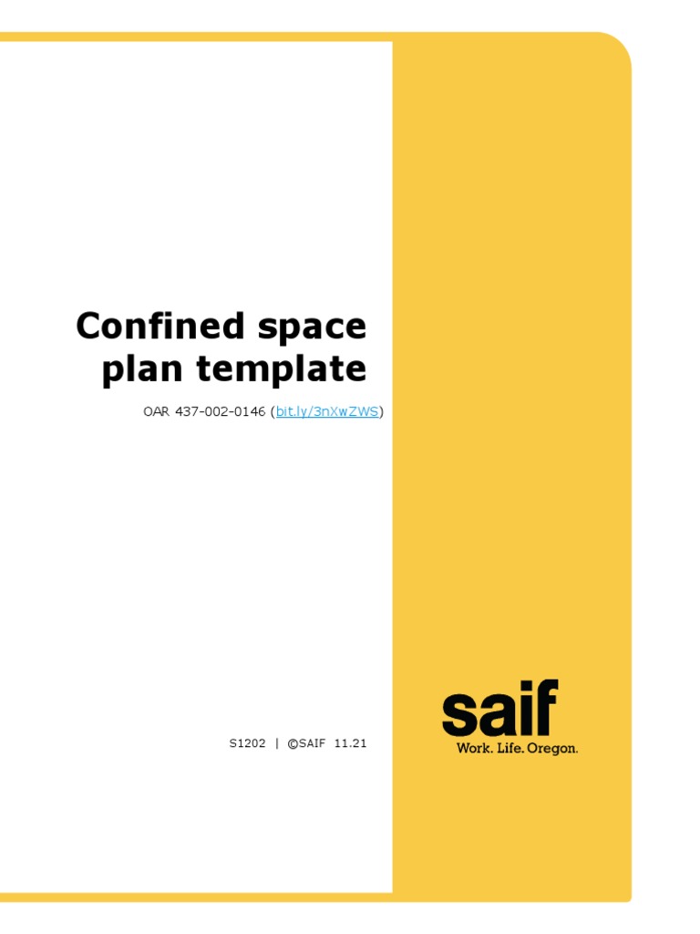 S1202 Confined Space Plan Template | PDF | Employment | Occupational ...