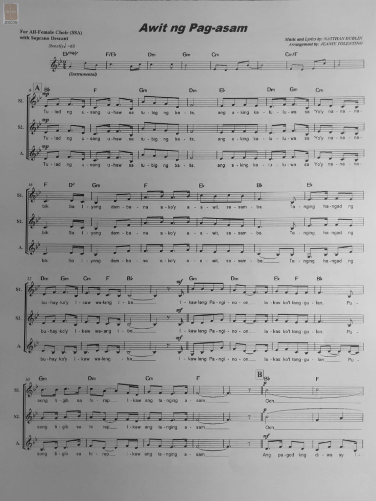 Awit NG Pag Asam | PDF
