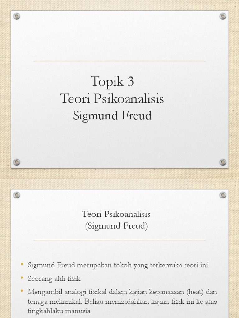 Topik 3.1 - Teori Psikoanalisis | PDF