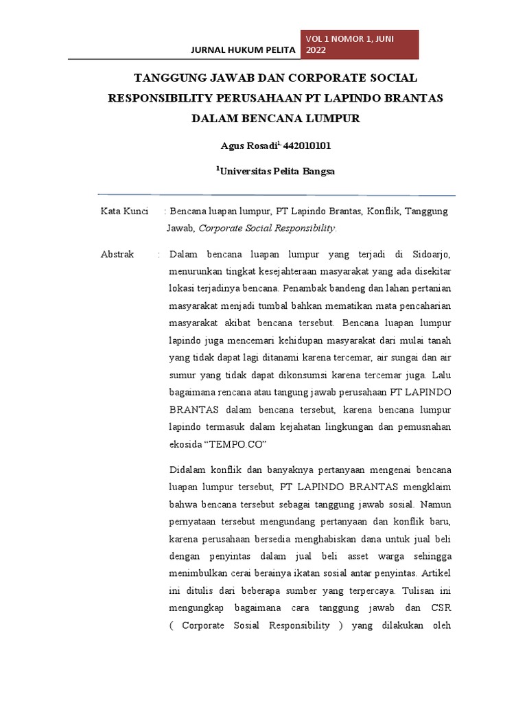 CSR Lapindo | PDF