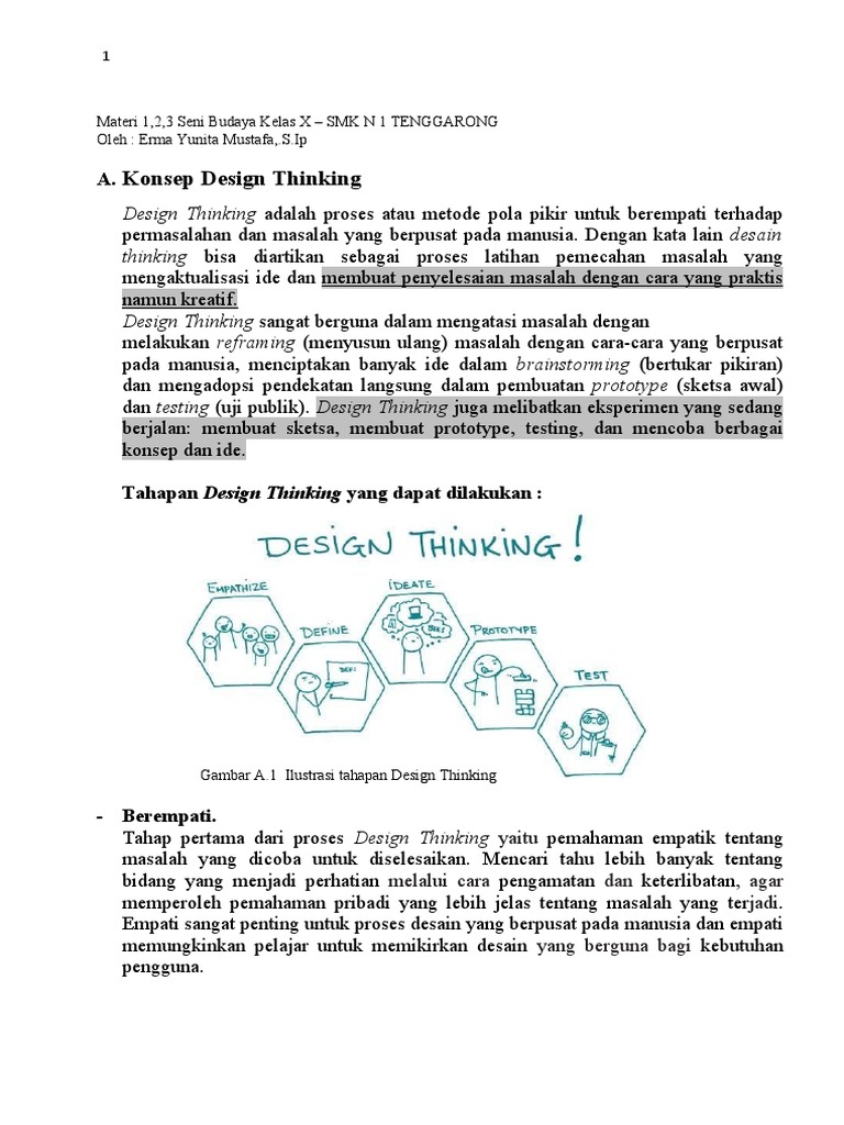 Materi & Bacaan Design Thinking | PDF | Seni