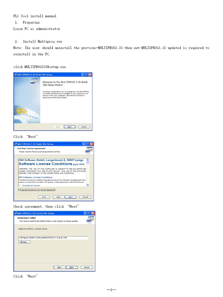 PLC Tool Install Manual | PDF