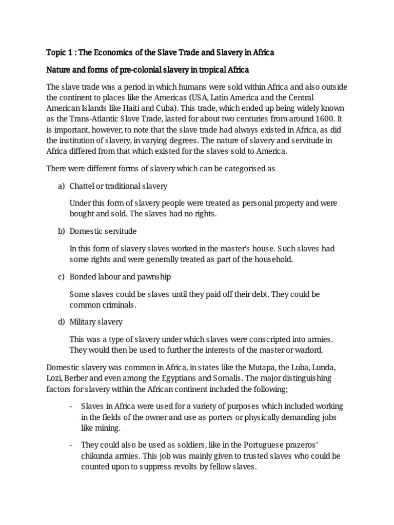 Slave Trade Notes 2 | PDF