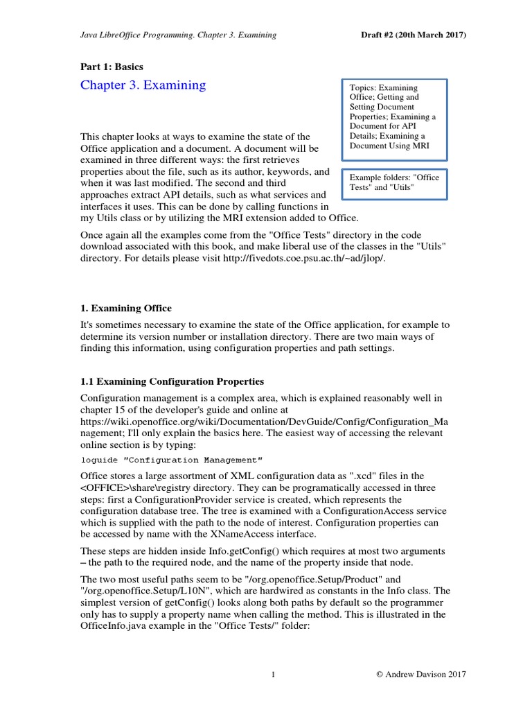 Chapter 3. Examining: Part 1: Basics | PDF | Method (Computer ...
