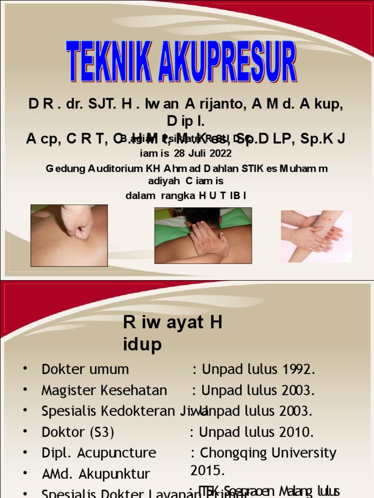 Teknik Akupresur DR Iwan 28 Juli 2022 | PDF