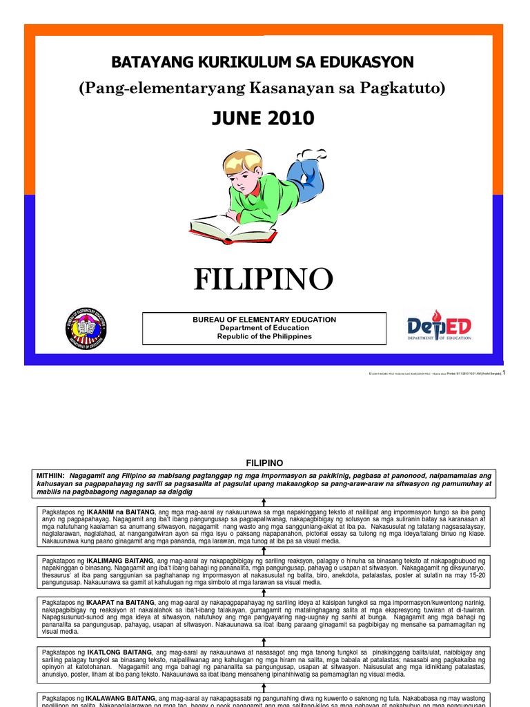 BEC-PELC 2010 - Filipino | PDF