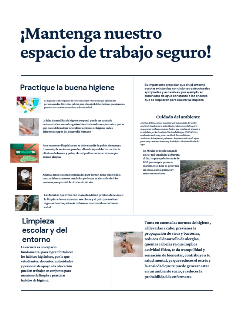 La importancia de mantener hábitos de higiene en el entorno escolar y del hogar | PDF | Agua ...