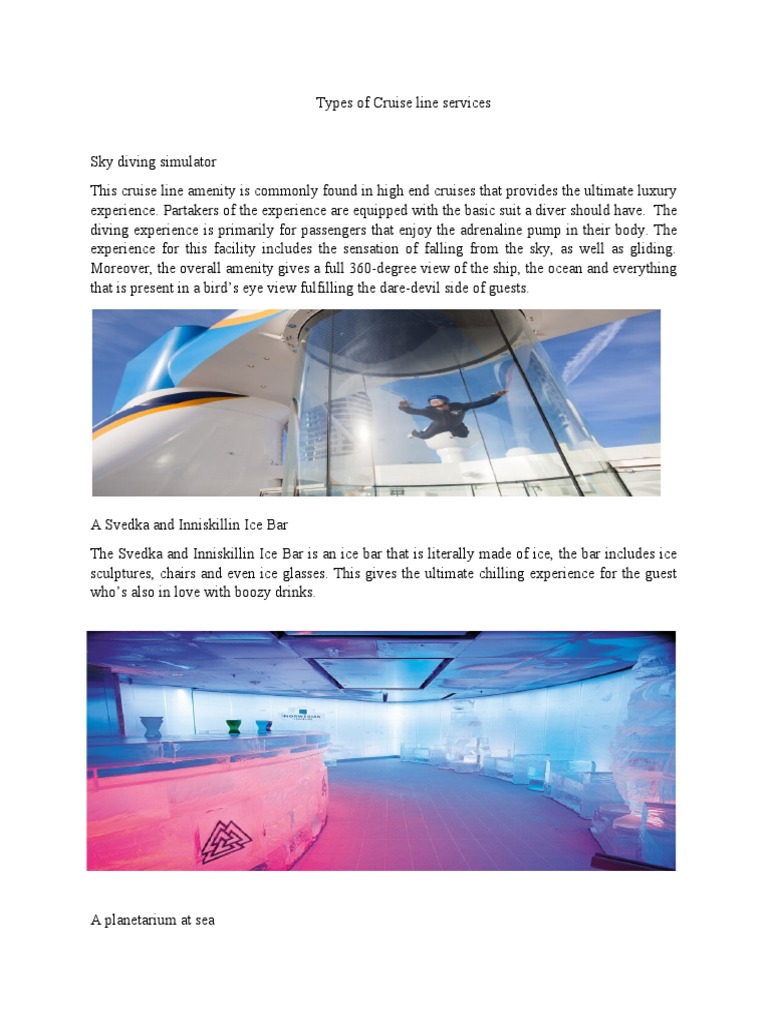 Types of Cruise Line Services | PDF | Home & Garden