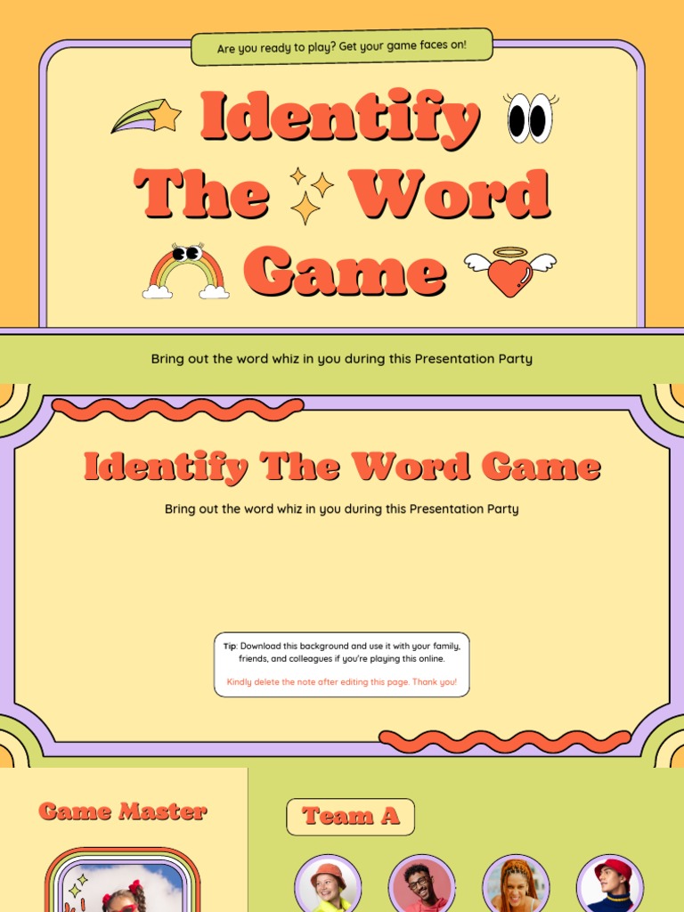 Identify The Word Game | PDF | Oral Hygiene