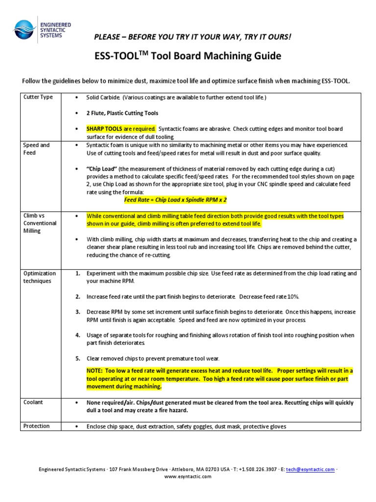 ESS-TOOL-Machining-Guide | PDF | Machining | Metals
