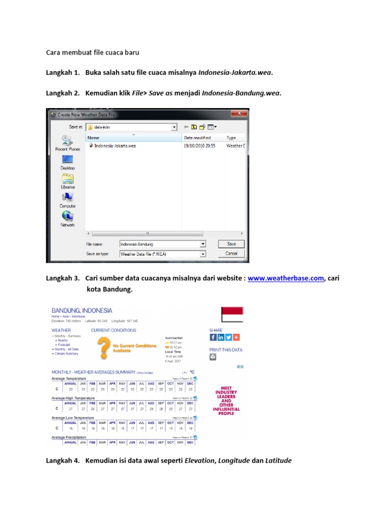 Panduan Membuat File Cuaca Baru | PDF