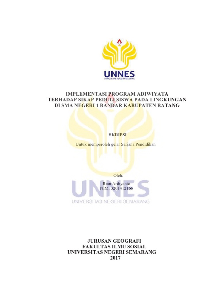 Proposal Unnes | PDF | Karier & Perkembangan