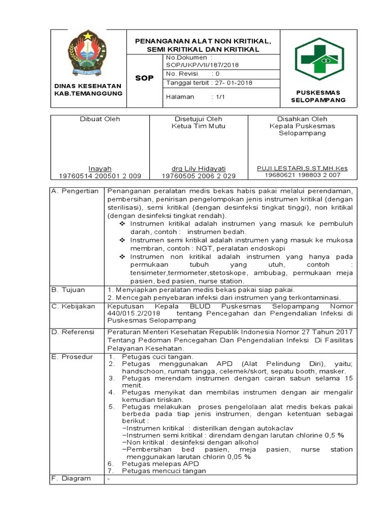 Sop Dekontaminasi | PDF