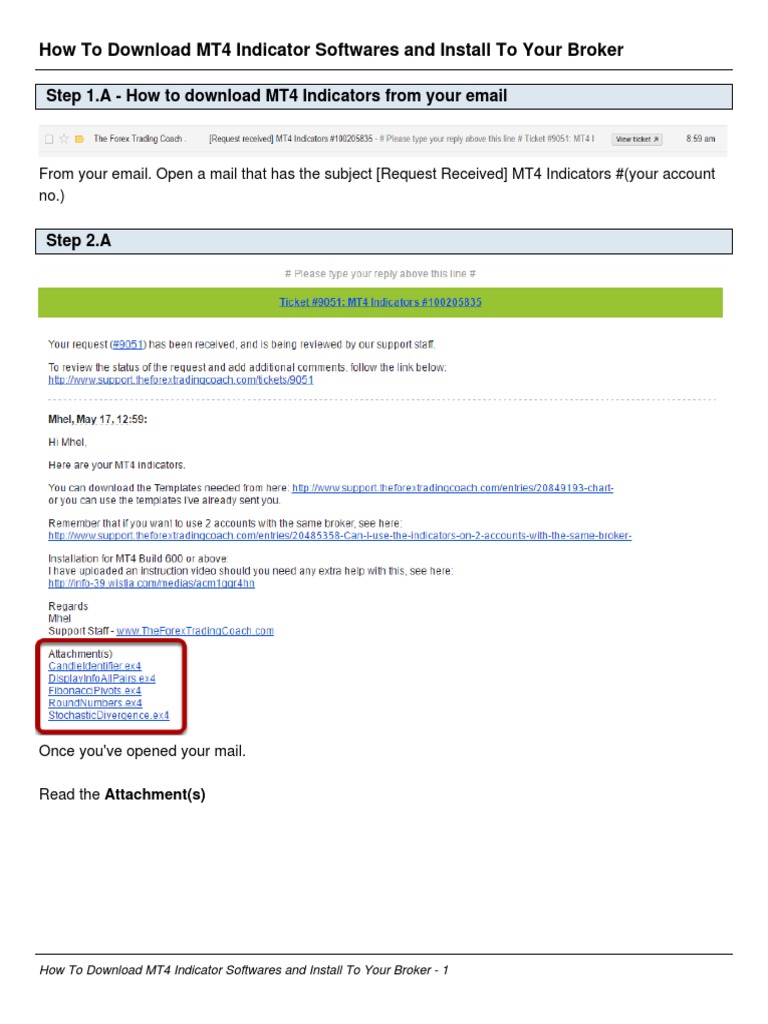 How To Download MT4 Indicator Softwares and Install To Your Broker | PDF | Computing | Software