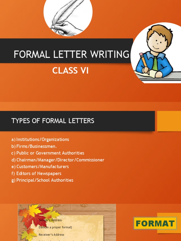 Formal Letter Writing: Class Vi | PDF