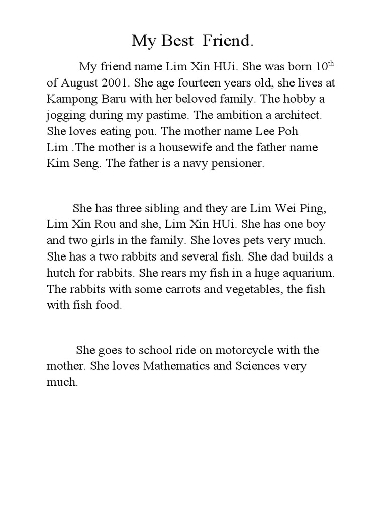 My Best Friend | PDF