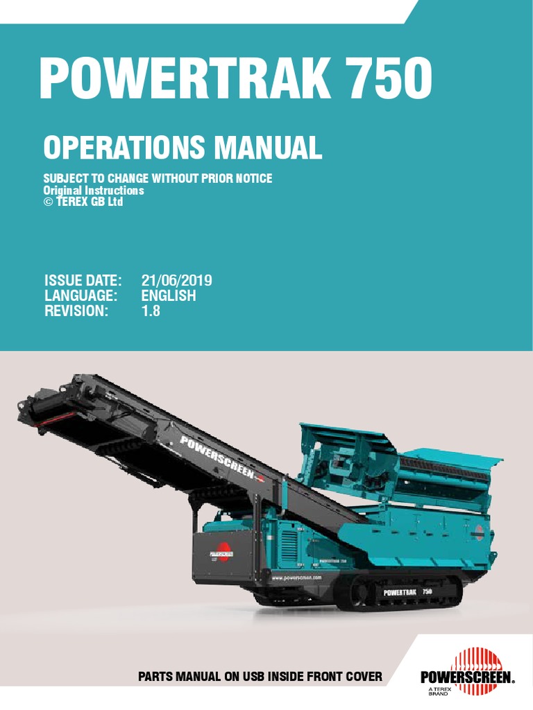Powertrak 750 Operations Manual Revision 1.8 (English) | PDF | Safety ...