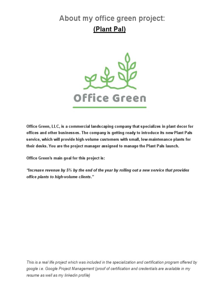Plant Pals Office Green | PDF | Logistics | Supply Chain Management