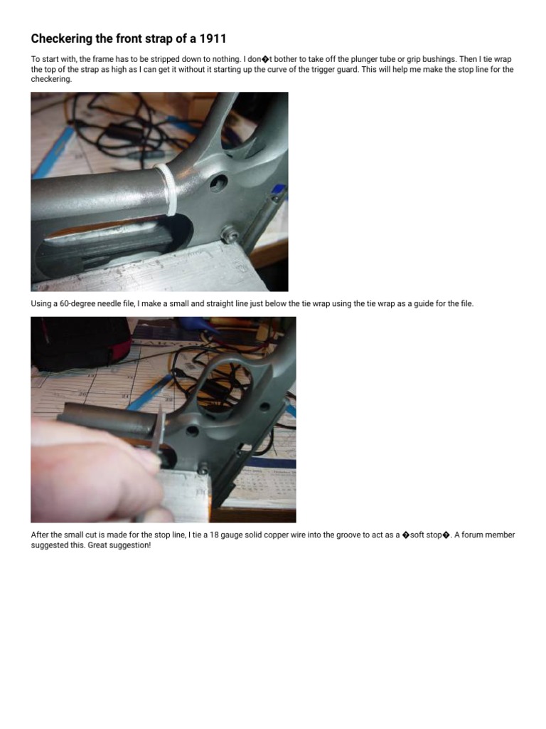 1911 Frontstrap Checkering | PDF