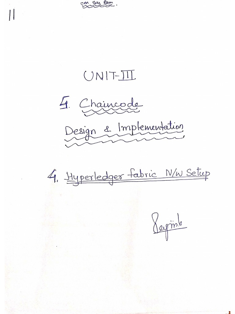 Chaincode Design & Implementation | PDF