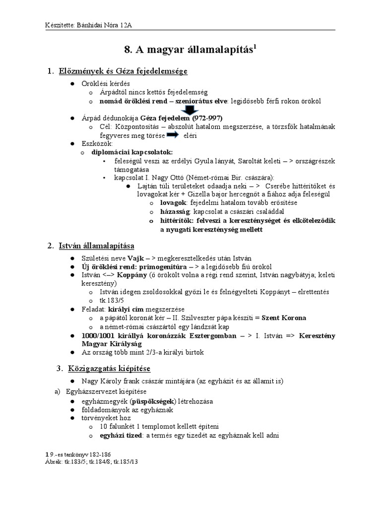 A Magyar Államalapítás | PDF