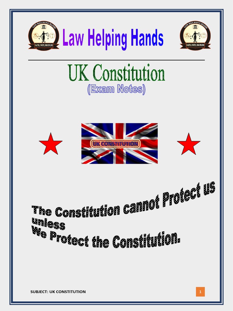 UK Constitution Notes . | PDF | House Of Lords | Constitution Of The ...