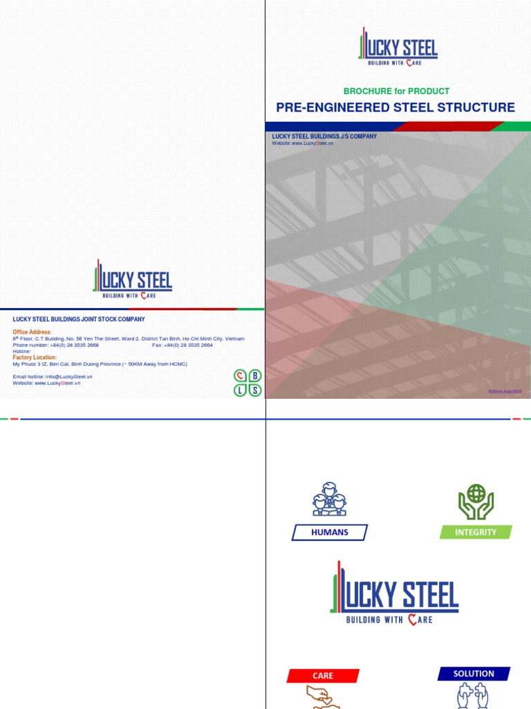 Pre-Engineered Steel Structure: Brochure For Product | PDF | Framing ...